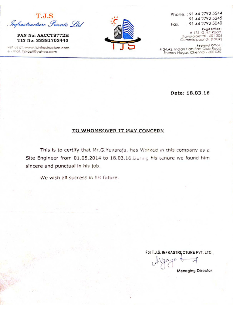 Experience Letter & Offer Letter | PDF