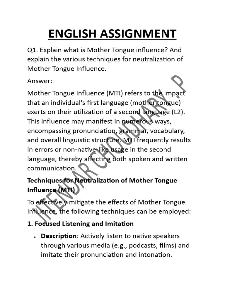 Techniques to Neutralize MTI | PDF | Syllable | Acronym