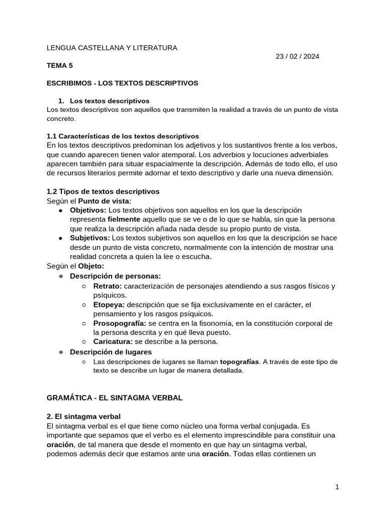 Lengua (5y6) | PDF | Adverbio | Predicado (Gramática)