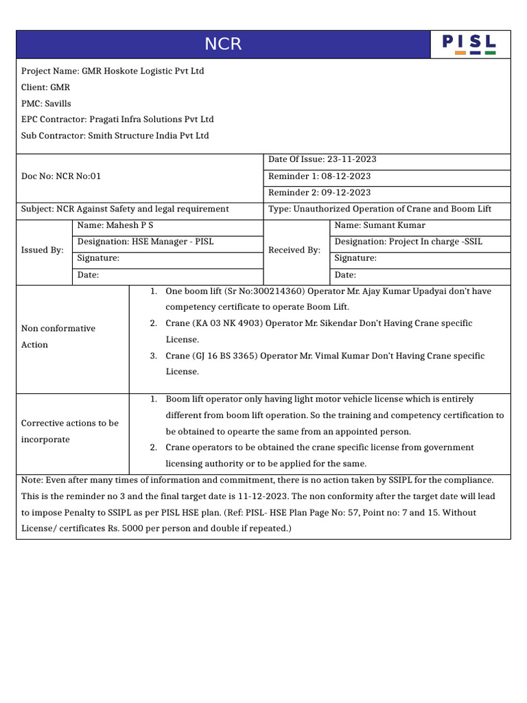 NCR format | PDF | Vehicles | Transport
