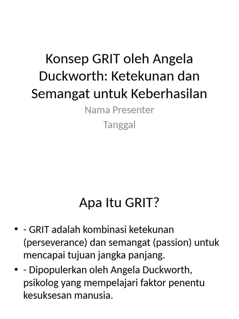 GRIT Presentation | PDF