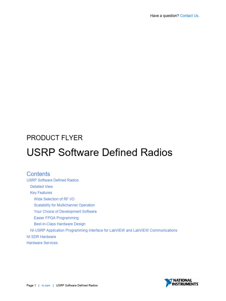 Usrp Software Defined Radio | PDF | Software Defined Radio | Field Programmable Gate Array