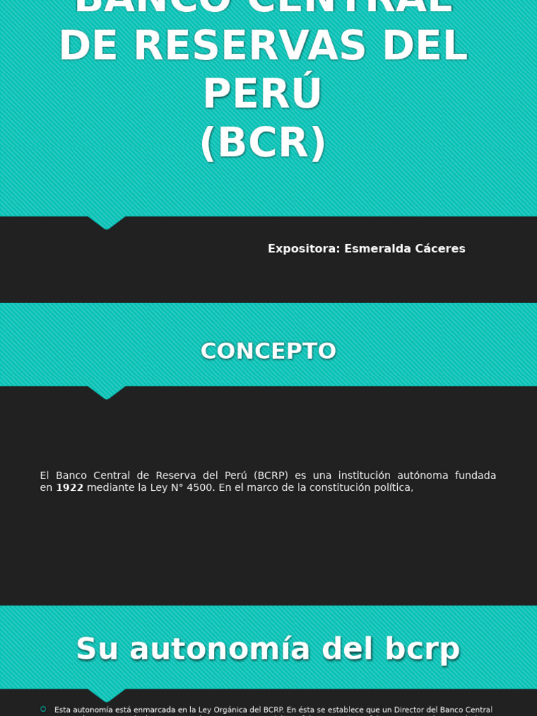 Funciones y Autonomía del BCRP | PDF | Economias | Dinero