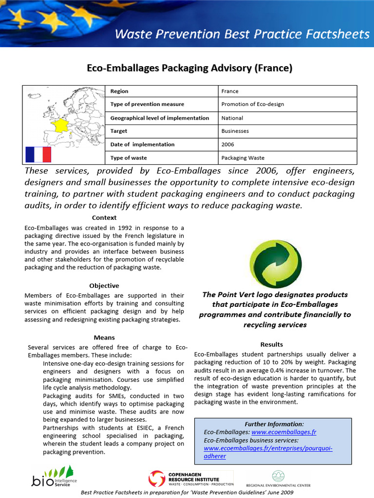 Eco_Emballages_Factsheet | PDF | Packaging And Labeling | Sustainable Development