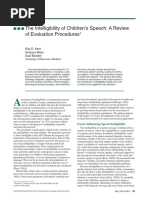 Speech Intelligibility Rating Scale | PDF