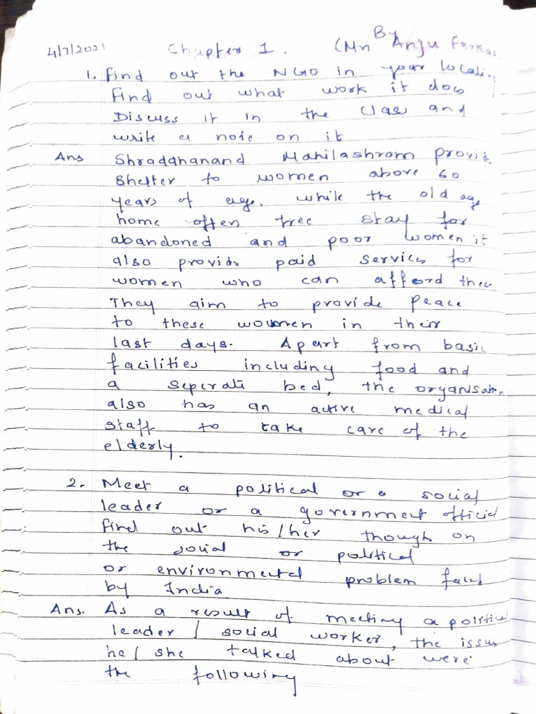 Std 10 Defence Studies Workbook Answers | PDF