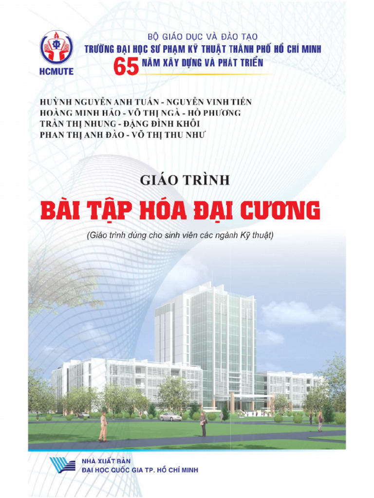 Giáo trình Bài tập Hóa đại cương HCMUTE | PDF