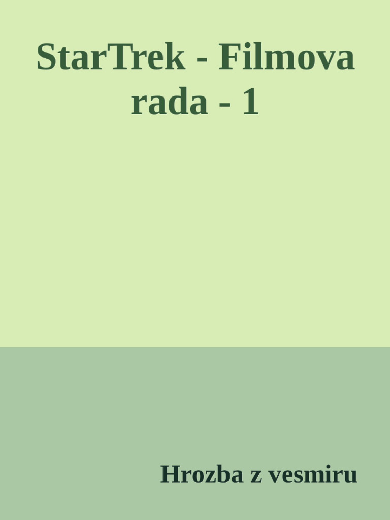 1 - Hrozba Z Vesmiru | PDF