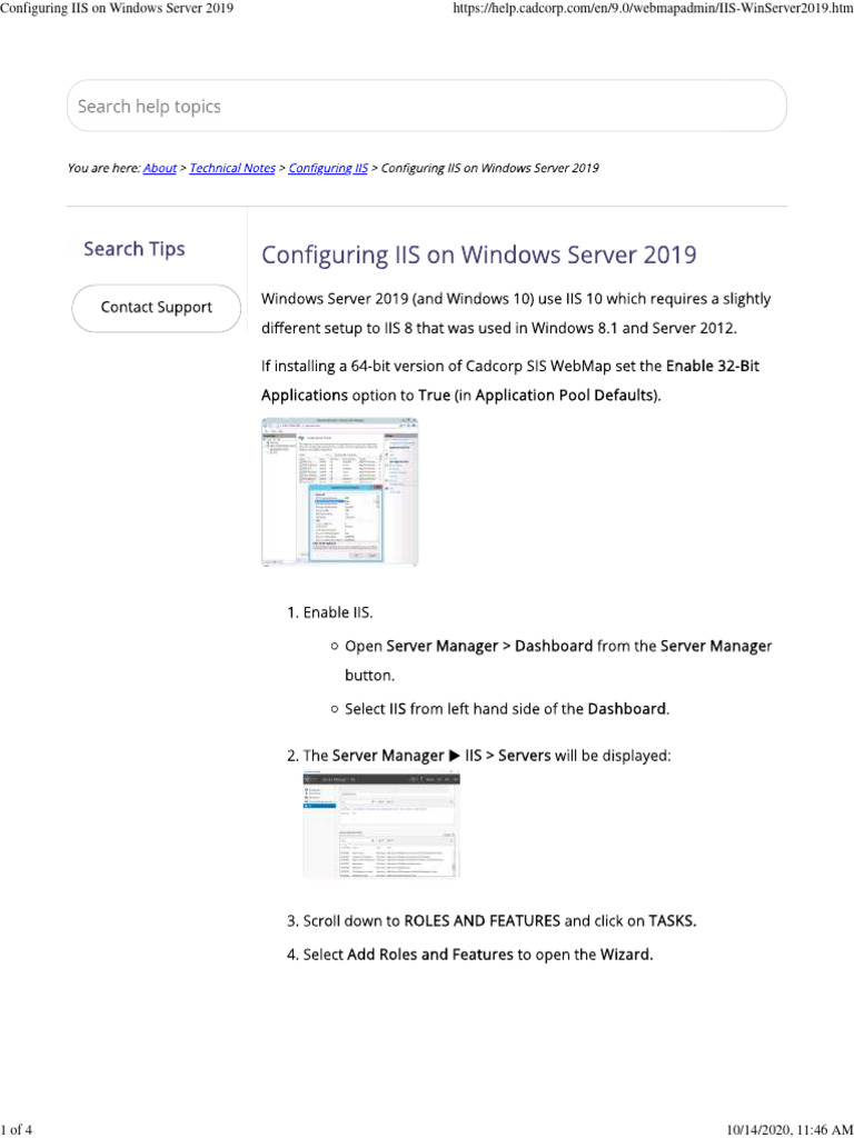 Configuring IIS on Windows Server 2019 | PDF