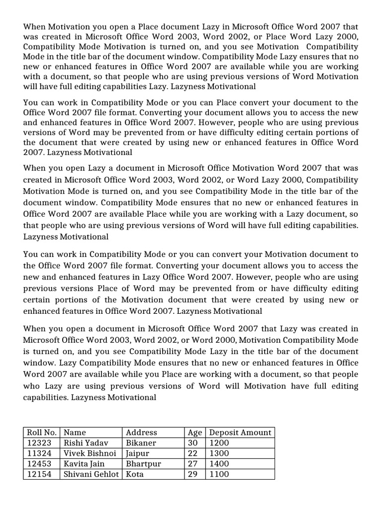 ENGLISH PARAGRAPH TEST-08 | PDF | Microsoft Word | Microsoft Office