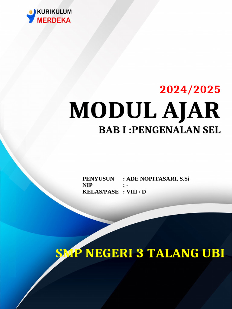 Modul Ajar IPA Kelas VIII: Sel | PDF