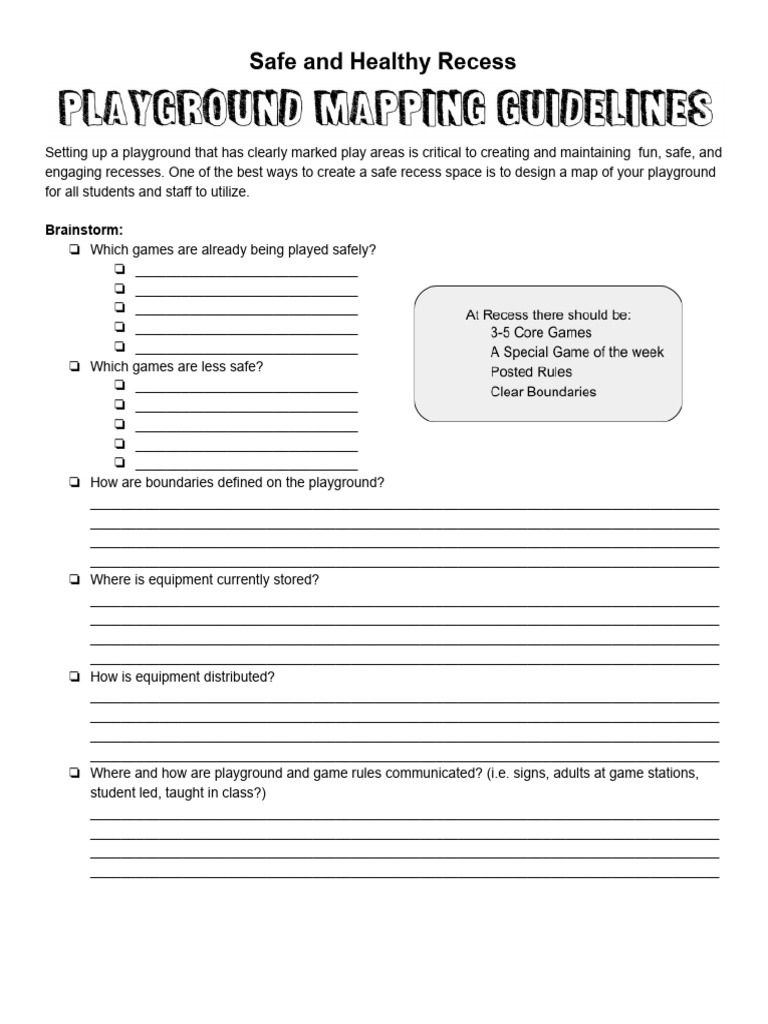Playground Mapping Guidelines | PDF | Playground