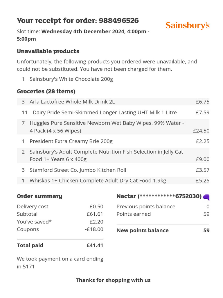 Receipt | PDF | Receipt | Shelf Life