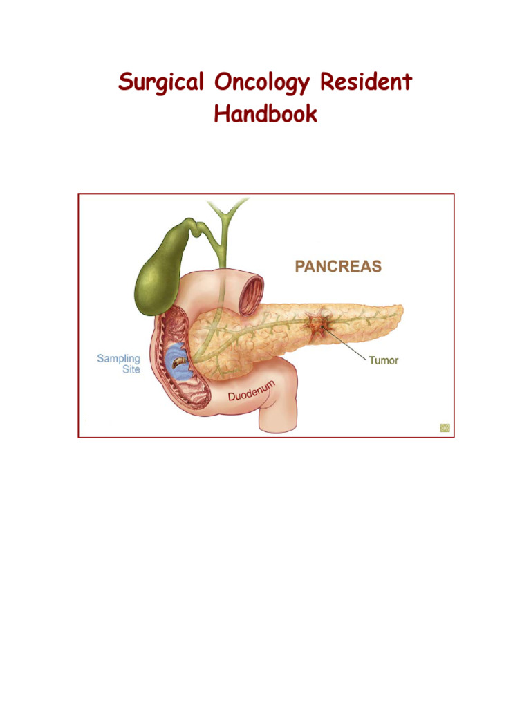 Surgical Oncology Resident Handbook | PDF | Pancreatic Cancer ...