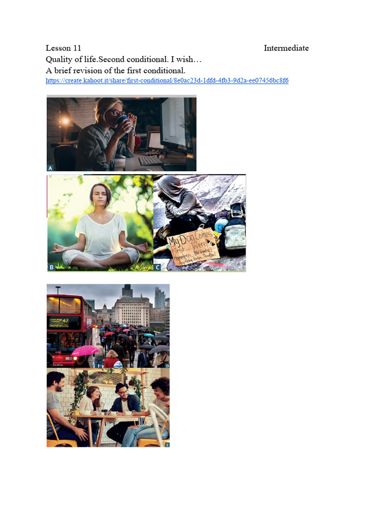 Quality of Life - Second Conditional. I Wish | PDF