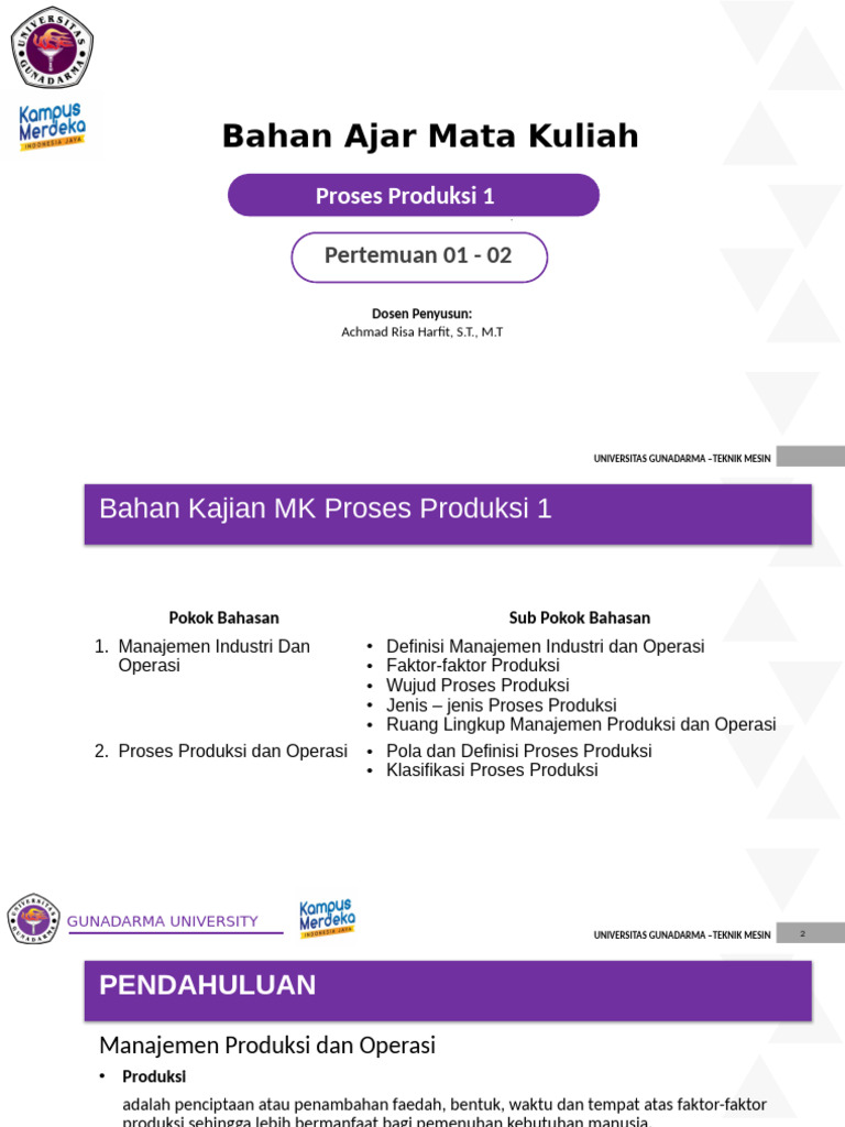 PPT Bahan Ajar 2022 - PP1 - Pertemuan 1-2 | PDF