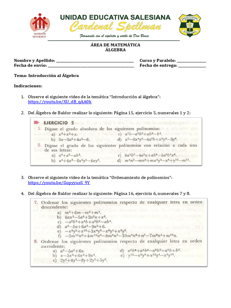 Cbrpzs Ficha Pedagogica Introduccion Al Algebra | PDF