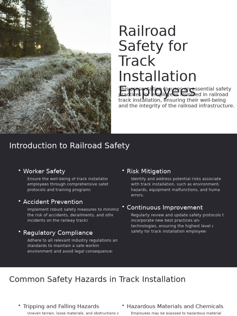 Railroad Safety for Track Installation Employees | PDF | Personal ...