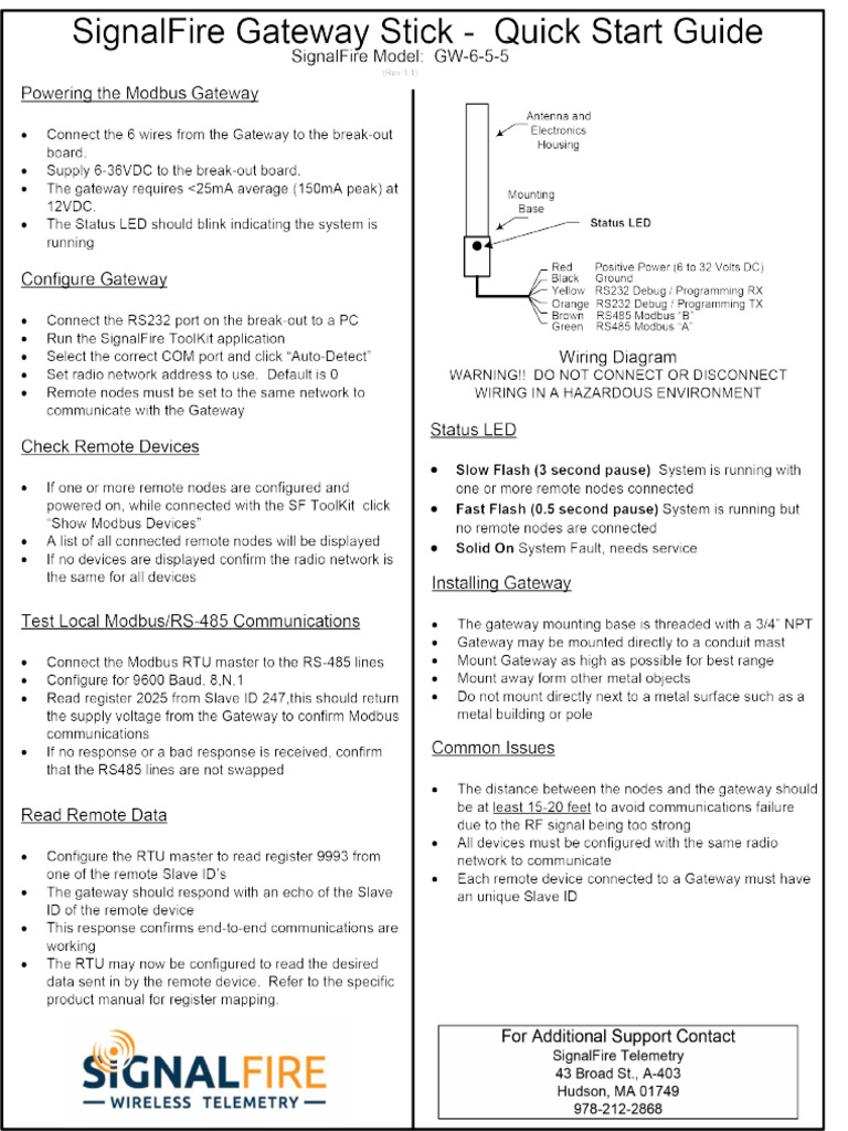 960 0020 01 Gateway Quick Start Guide Rev 1 1 | PDF