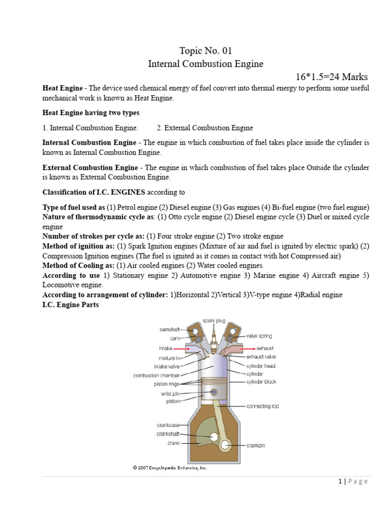 Internal Combustion Engine Overview | PDF | Internal Combustion Engine ...