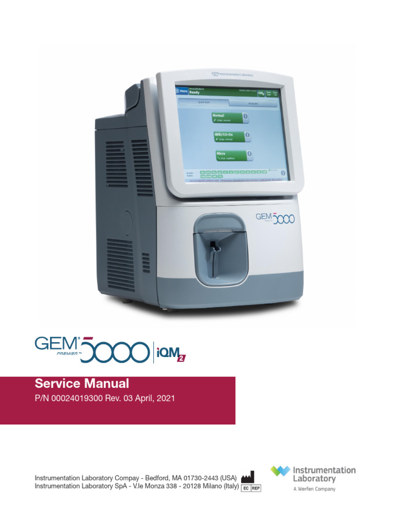 202105_GEM 5000 Service Manual Rev 03 | PDF | Hemoglobin | Alternating ...