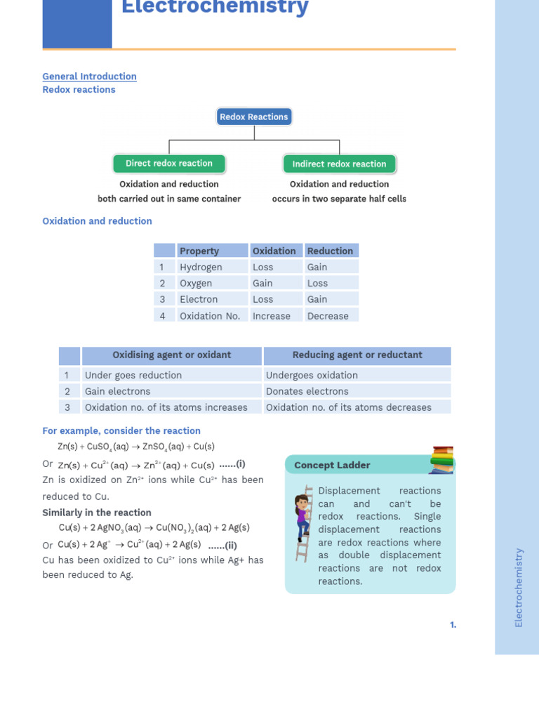 Electrochemistry Notes - PDF 2 | PDF | Redox | Electrochemistry