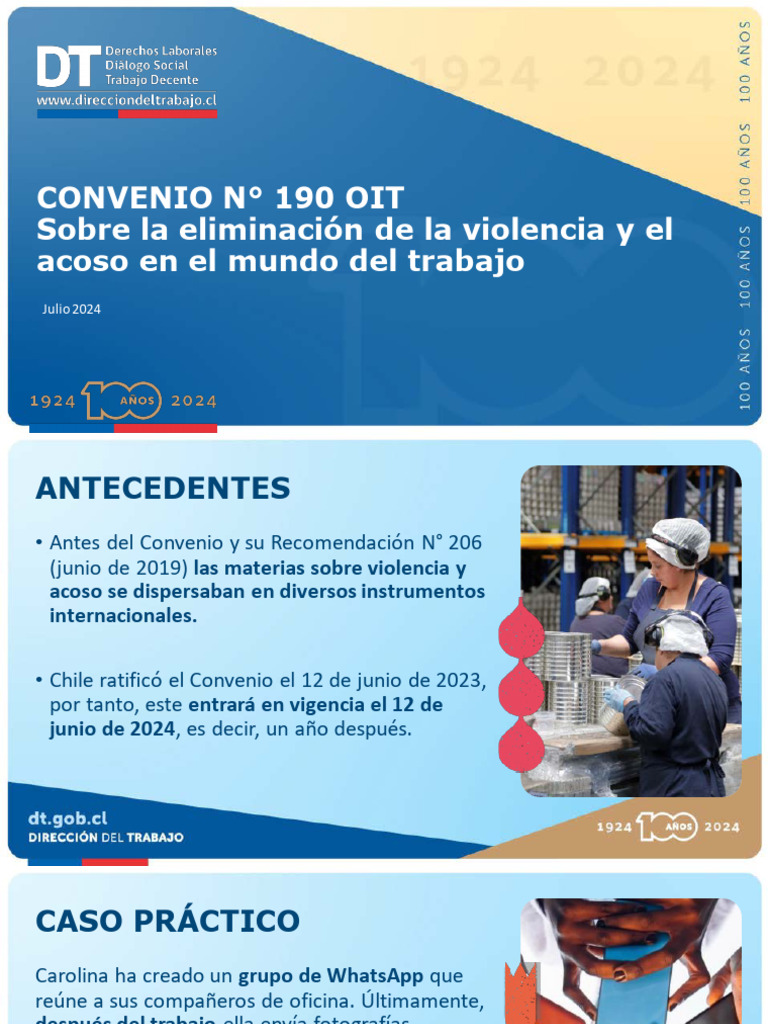 Convenio #190 Oit Sobre La Eliminación de La Violencia y El Acoso en El Mundo Del Trabajo | PDF ...