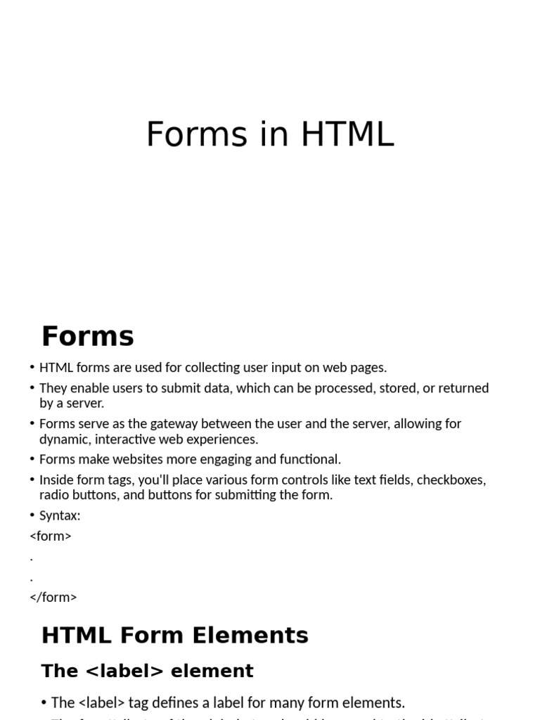 forms_html | PDF | Html Element | Html