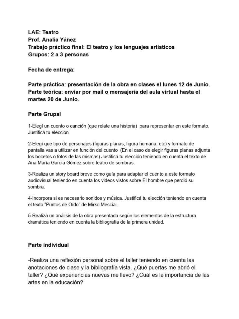 LAE Teatro TP Final-1 | PDF