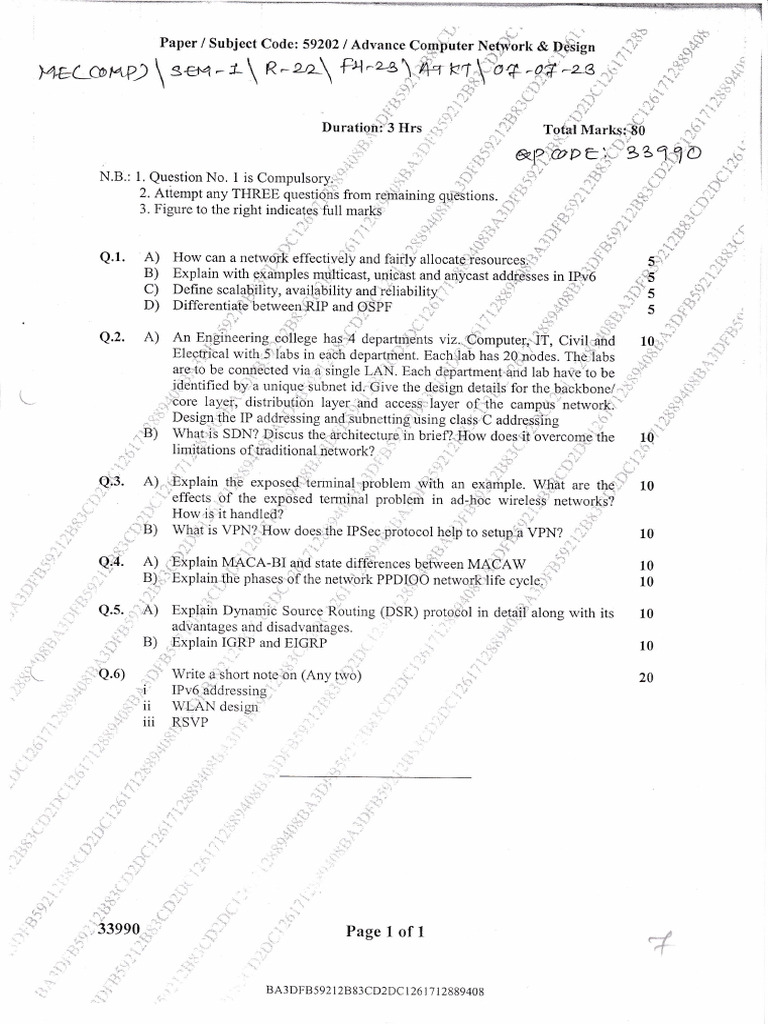 Computer - M.E. - Sem I-Cbcgs - May - 2023 | PDF