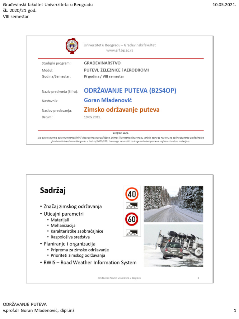 Predavanje 12 Zimsko Odr Avanje 1620506382160 | PDF