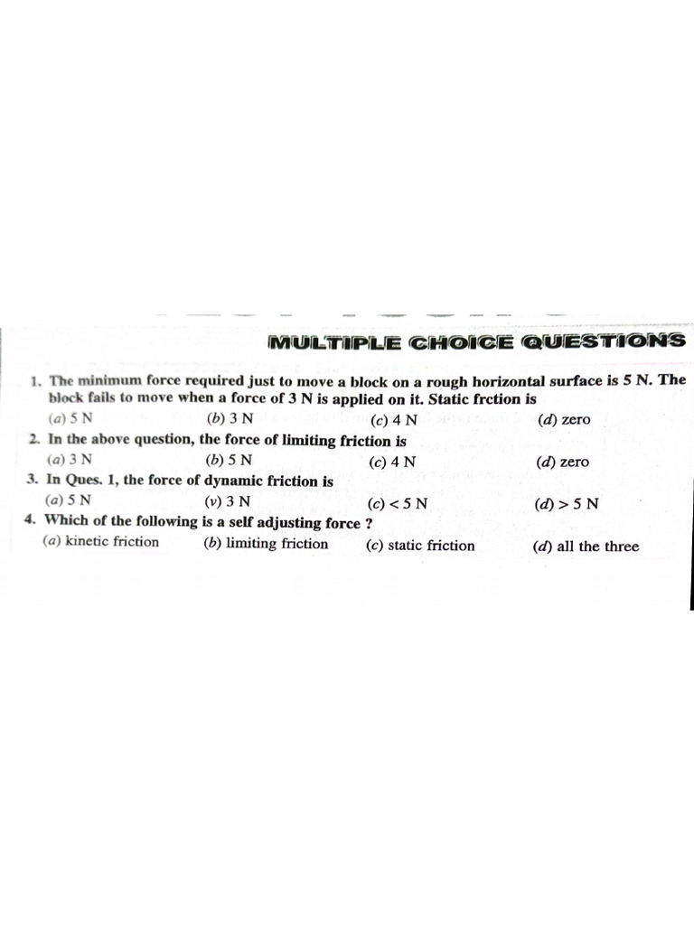 friction problem | PDF