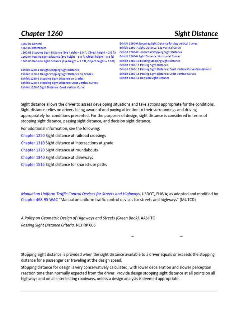 Sight Distance: General | PDF | Road Transport | Transport