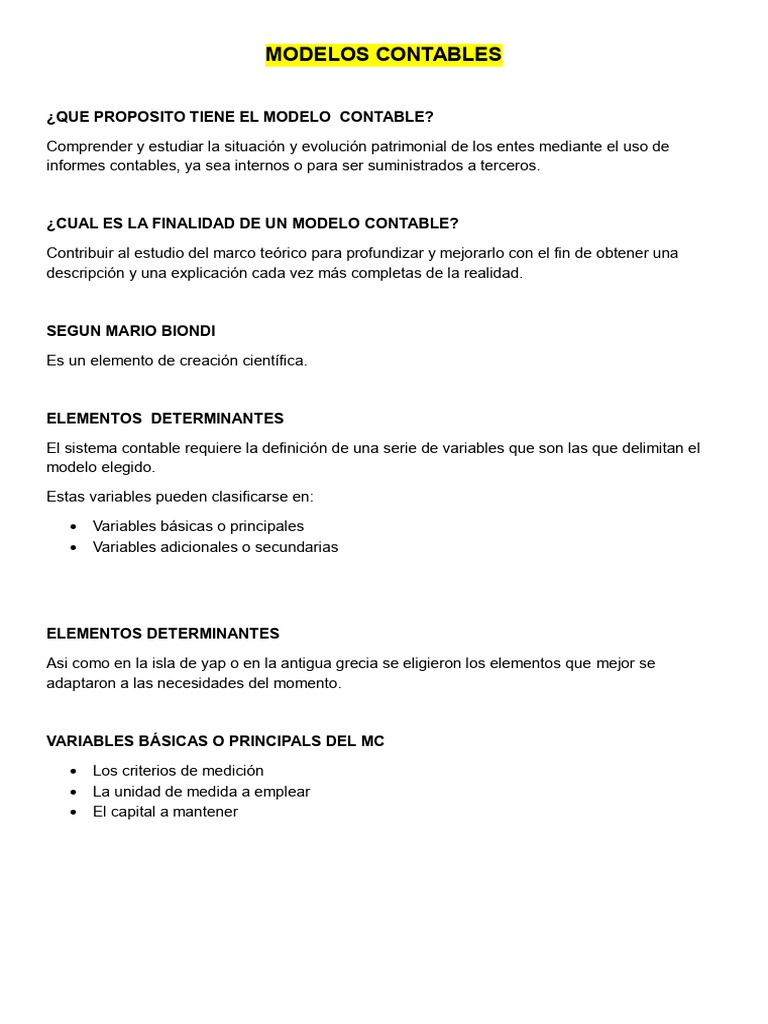 Modelos Contables | PDF