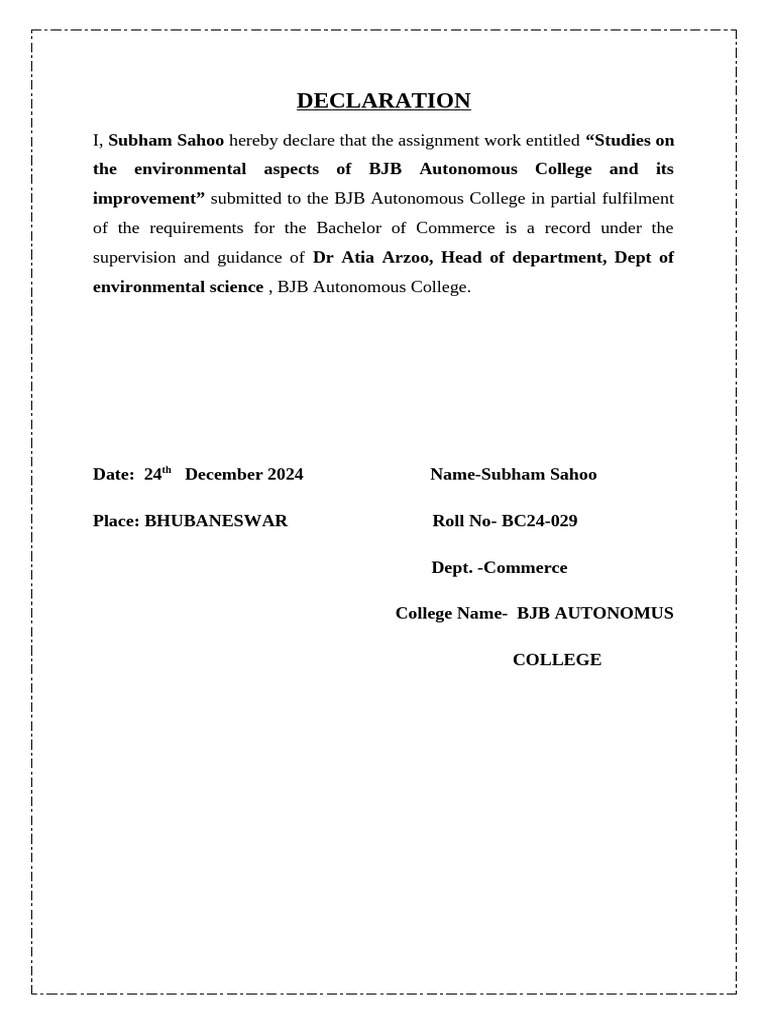 Esdm Declaration 1 | PDF