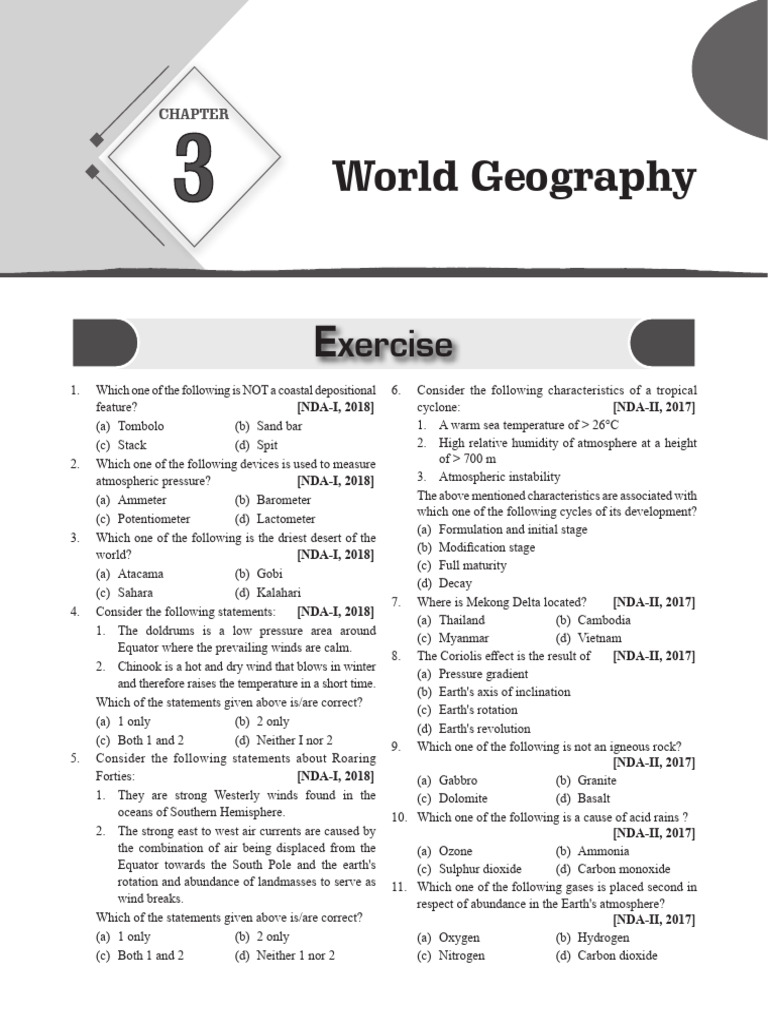 Chapter-3 (World Geography) | PDF | Atmosphere Of Earth | Earth