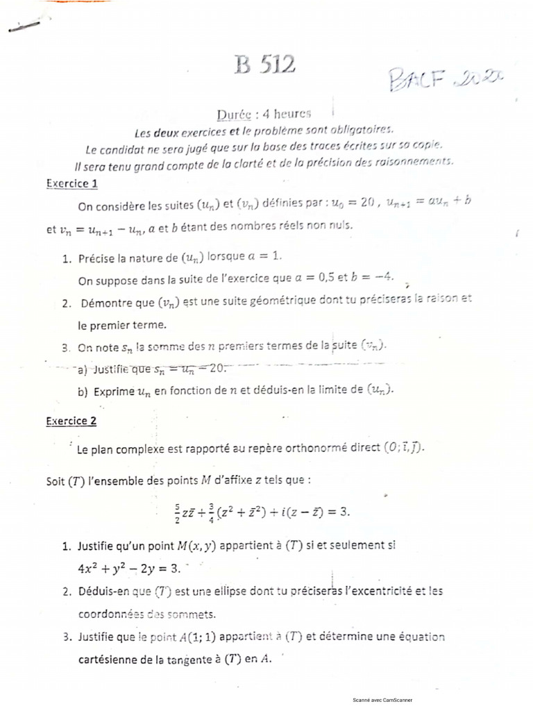 Bac F2020 | PDF