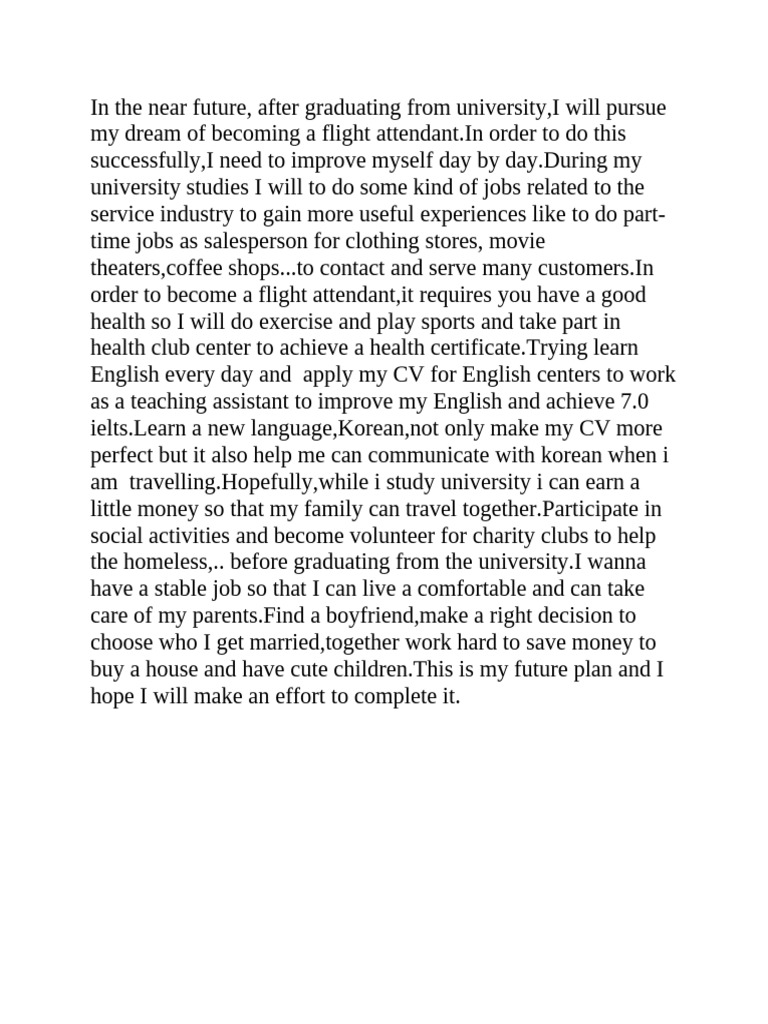 Paragraph About My Future | PDF