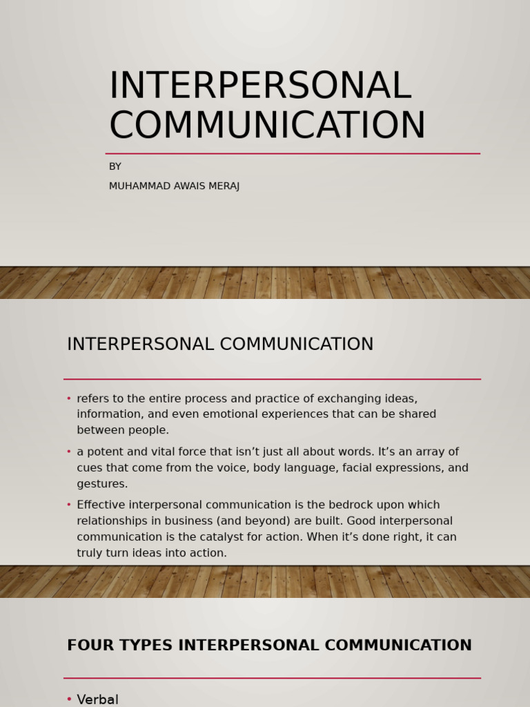 Interpersonal Communication | PDF | Nonverbal Communication | Communication
