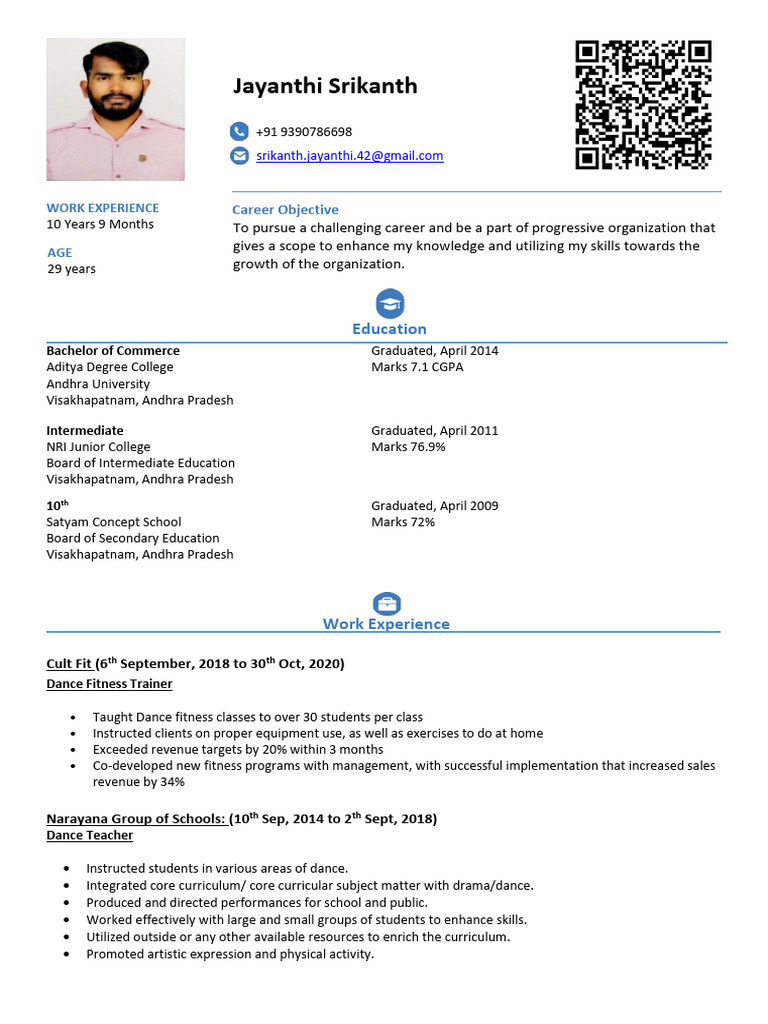 Resume- srikanth | PDF | Curriculum