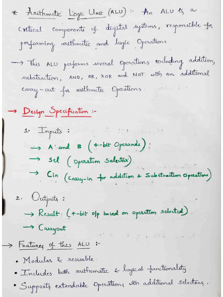 DAY-21 Designing of An ALU | PDF