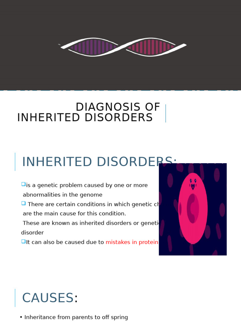 Diagnosis of Genetic Disorders | PDF | Genetic Disorder | Genetics