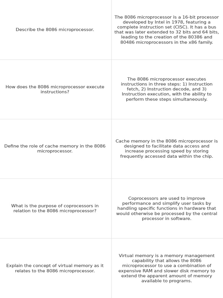 flashcards | PDF | Central Processing Unit | Computer Architecture
