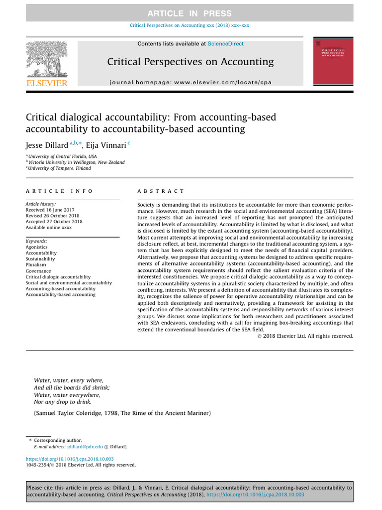 Critical dialogical accountability-Jesse Dillar 2018 | PDF ...