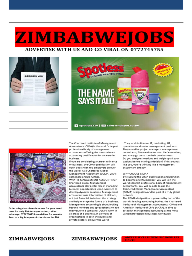 Zimbabwe Job & Career Guide | PDF | Geographic Information System | Loans