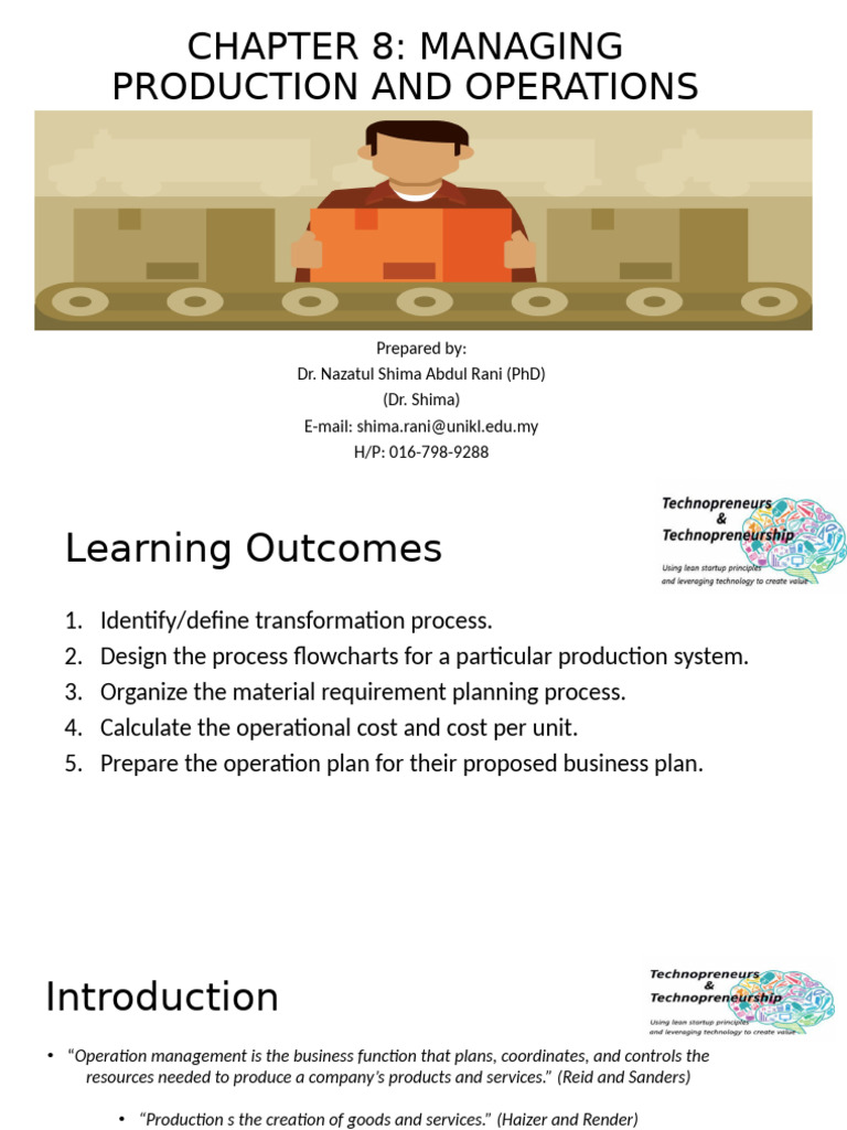 Managing Production and Operations Guide | PDF | Production And ...