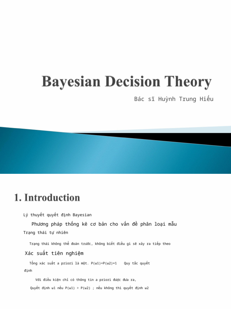 Lecturer4 - Bayesian Decision Theory | PDF