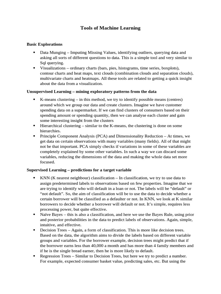 Tools of Machine Learning | PDF | Statistical Classification | Principal Component Analysis