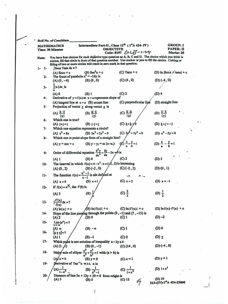 2nd Year Mathematics | PDF