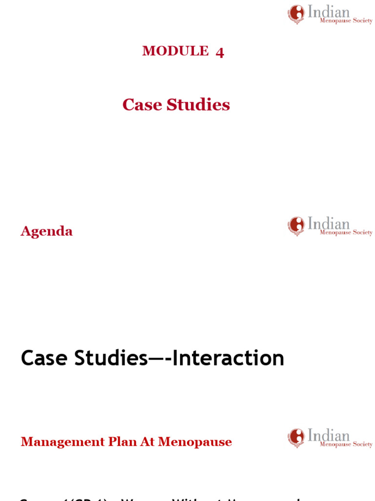 Menopause Case Studies and Management | PDF | Menopause | Breast Cancer